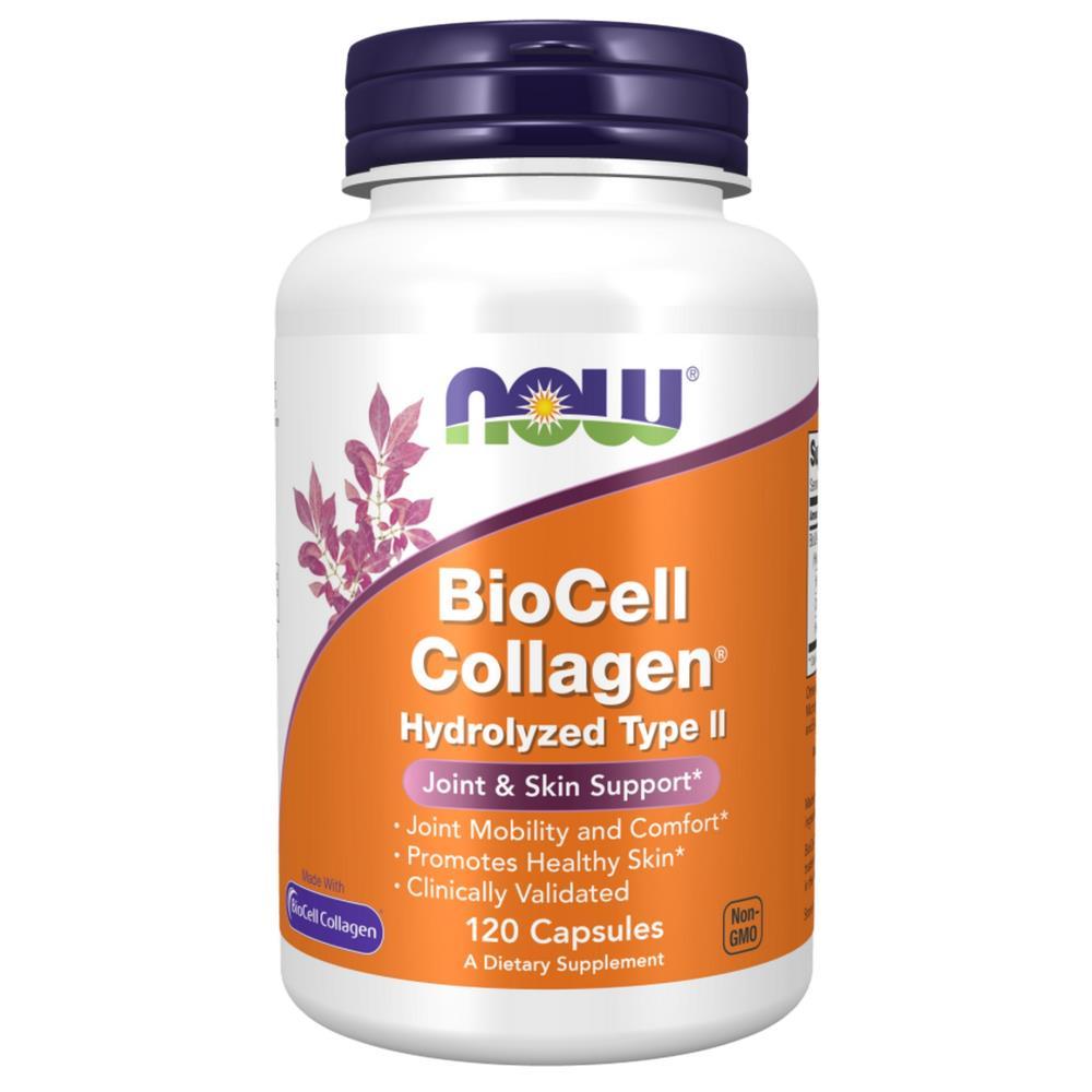 Biocell Collagen Hydrolyzed Type II Now Foods 120 Cápsulas – Bomercado